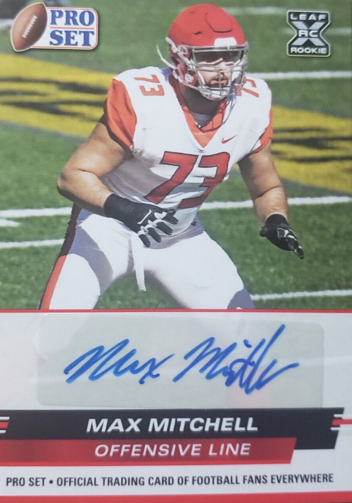 2022 Leaf Pro Set Draft - Autographs Red #PSA-MM3 Max Mitchell (AU, RC ...