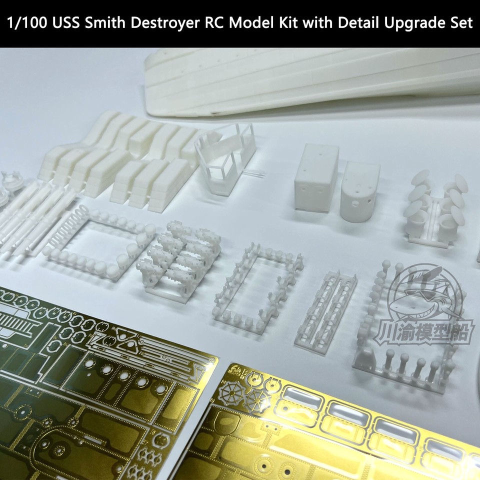 1/100 Scale USS Smith DD-17 Destroyer Assembly Model Kit w/RC Detail-up ...
