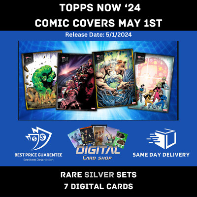 Topps Marvel Collect Topps Now 24 Comic Covers May 1 RARE Silver Set of ...