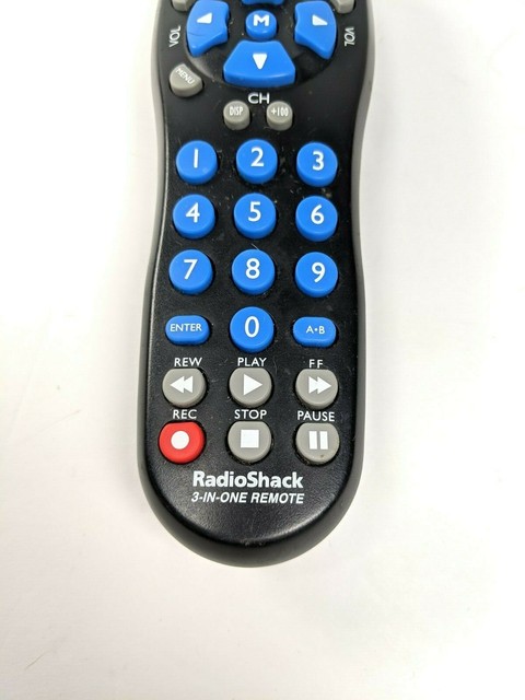 RadioShack RS001 15-2113 TV VCR Cable Universal 3 in 1 Remote Control ...