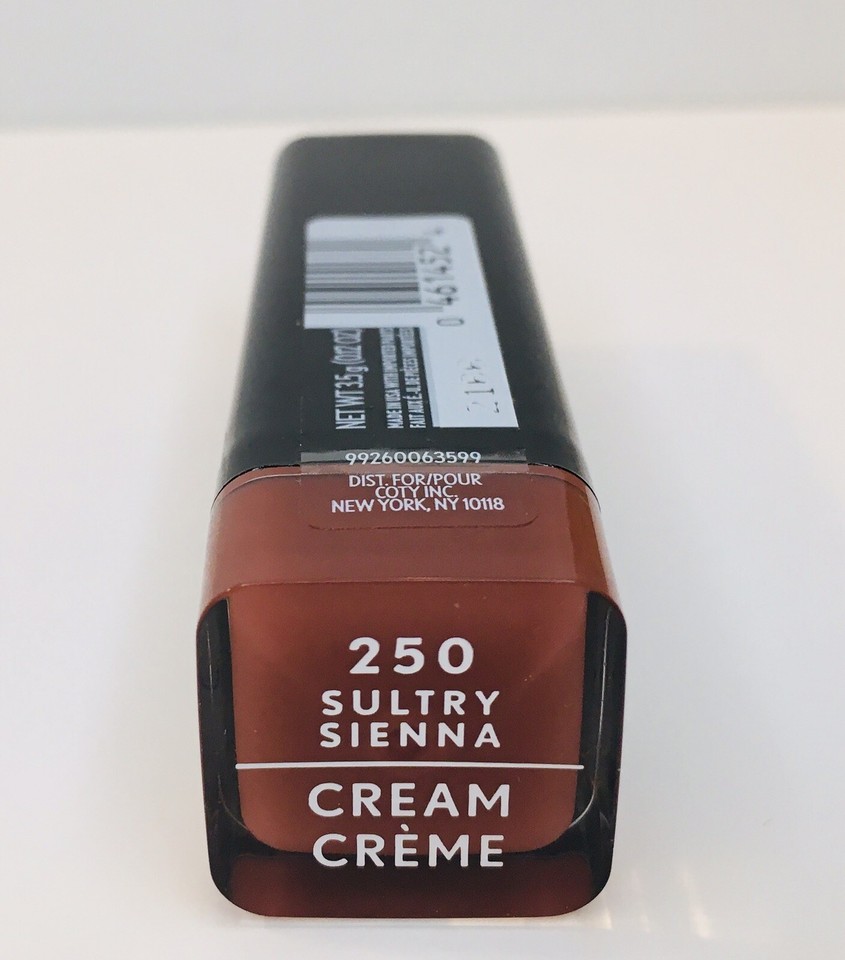 Covergirl Exhibitionist Creme (Cream) Lipstick 250 SULTRY SIENNA Sealed ...