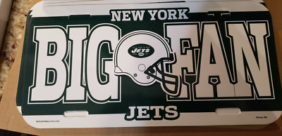 NEW YORK JETS NFL FOOTBALL CAR AUTO LICENSE PLATE NEW | eBay