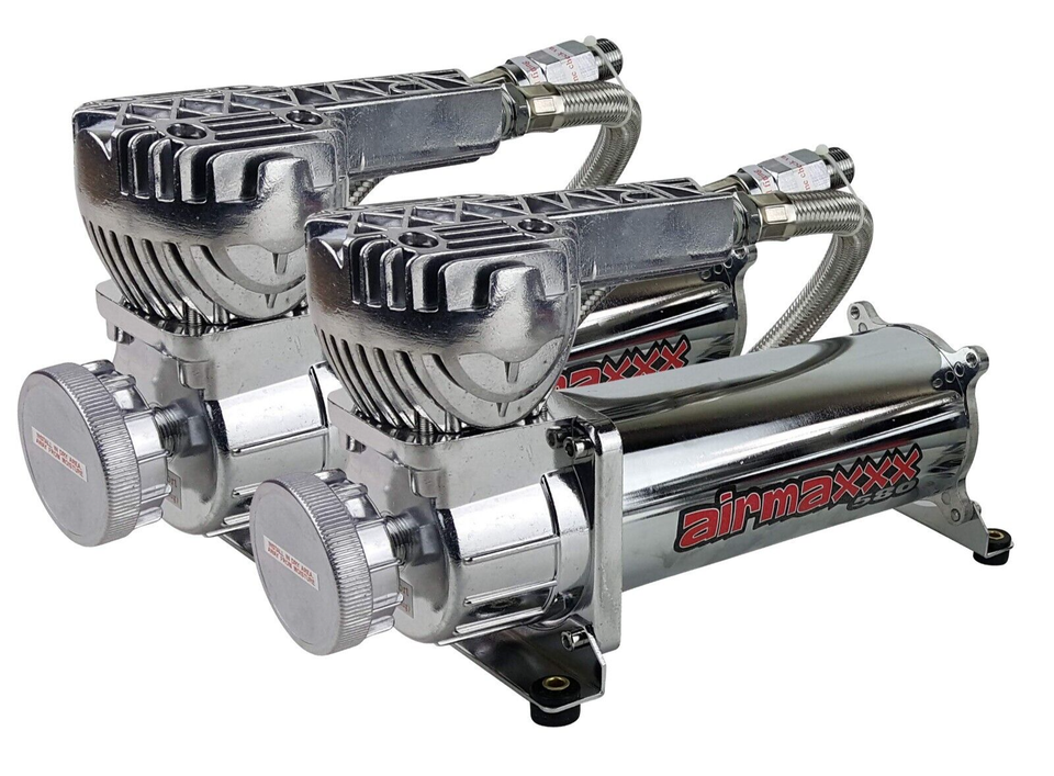 Complete 1/2" Fast Valve Air Ride Suspension Kit 8 Gal Tank 1958-1964 ...