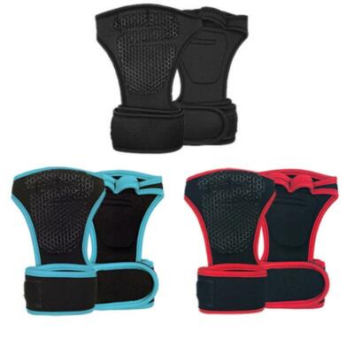 Weight Lifting Grip Gloves Fitness Gym Wrist Wrap Workout Dumbbell ...