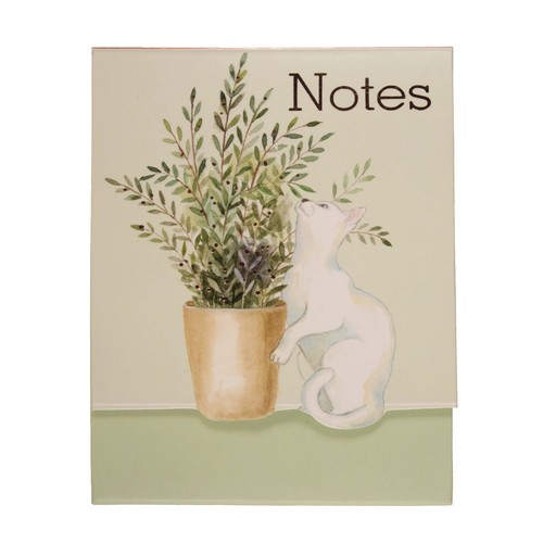 Punch Studio : Magnetic Note Pad Pocket - Houseplant White Cat | eBay