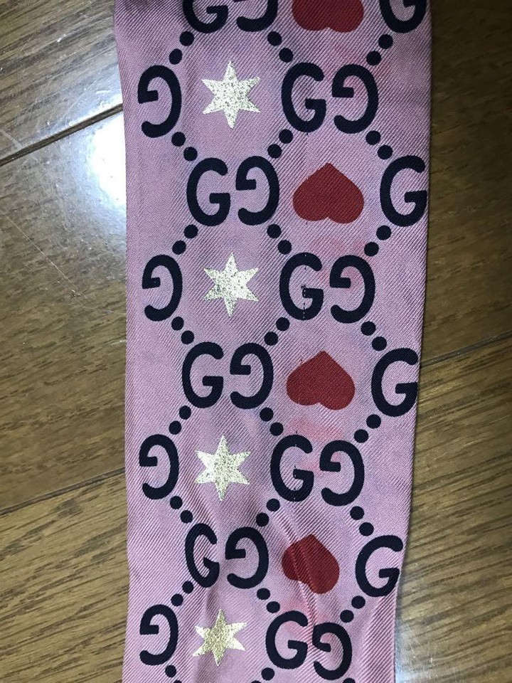 Gucci Heart Pattern Scarf Ribbon Accessories | eBay