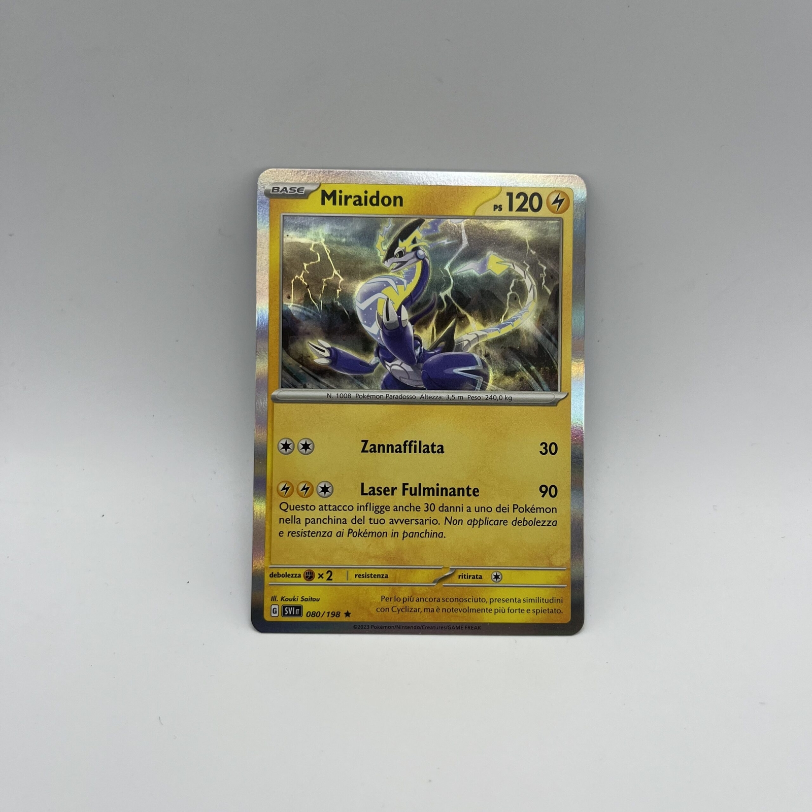 Pokemon Card MIRAIDON HOLO (IT) | Scarlet And Violet 080/198 | eBay