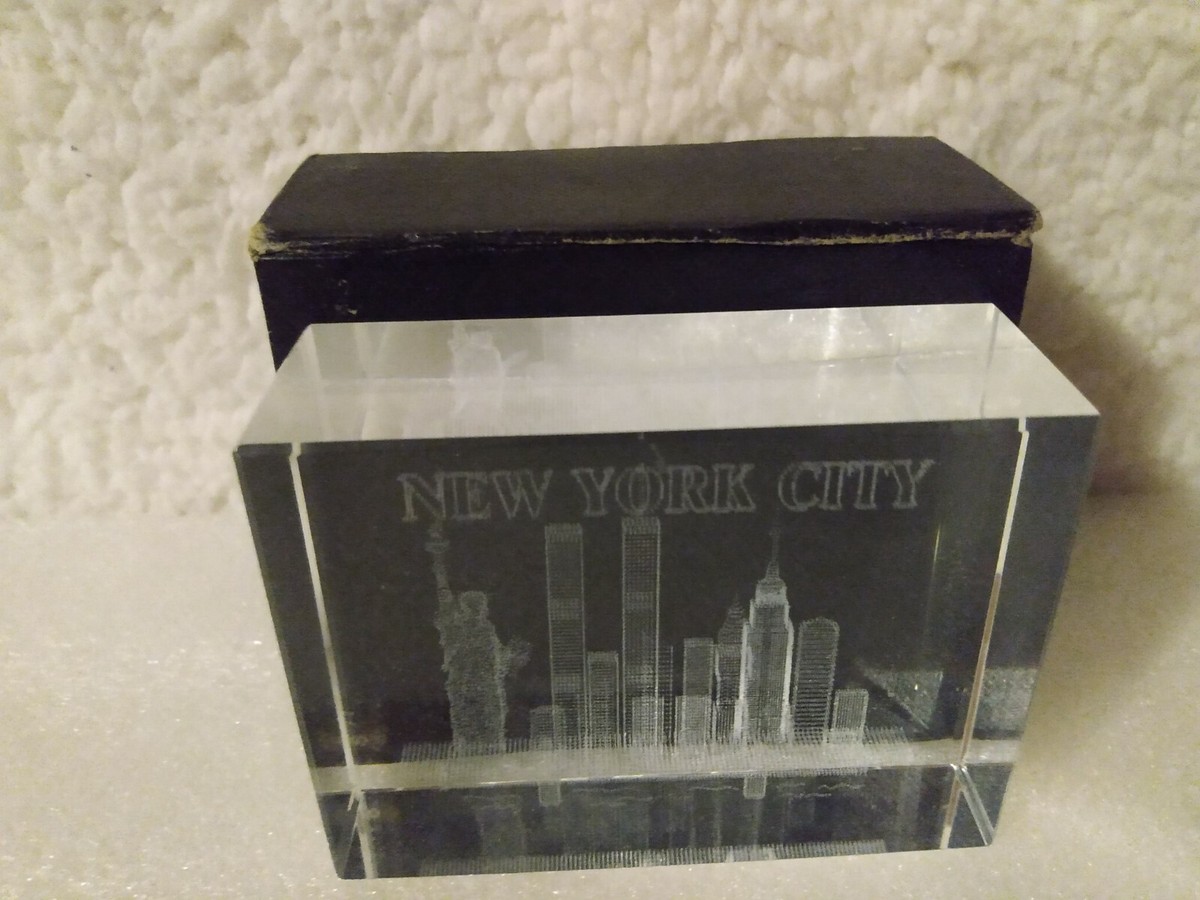 Skyscraper Paperweights Vintage Art Glass Paperweight Austria Souvenir