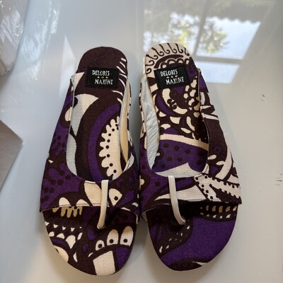 Deloris Maxine Leather Geisha Slide New In Box Size 7 | eBay