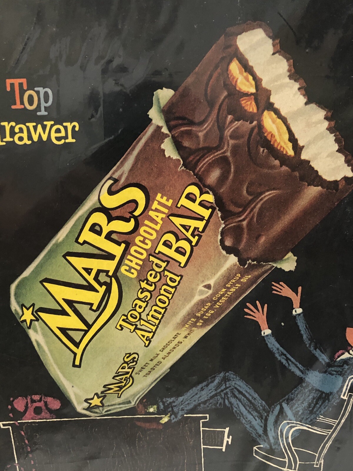 Mars Bar Toasted Almond Chocolate Bar Candy Vintage Magazine Print Ad ...