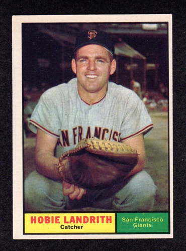 1961 Topps #114 Hobie Landrith San Francisco Giants Baseball Card EX/MT ...