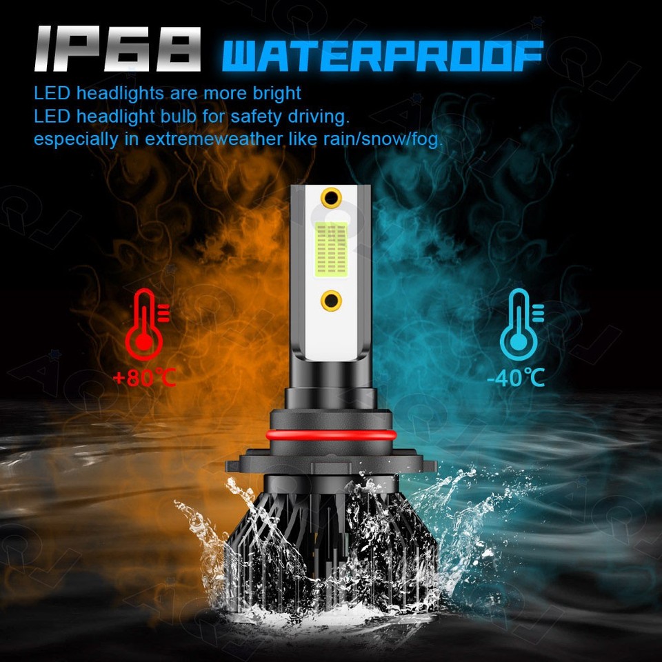 2x 8000K Ice Blue For Ford Edge 2007-2019 LED Headlight High Beam Bulbs ...