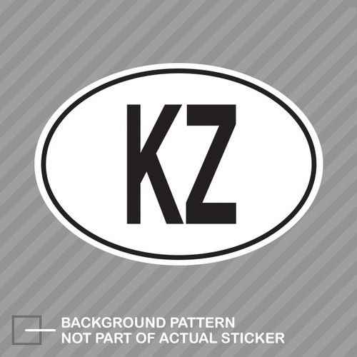 KZ Kazakhstan Country Code Oval Sticker Decal Vinyl Kazakhstani euro | eBay