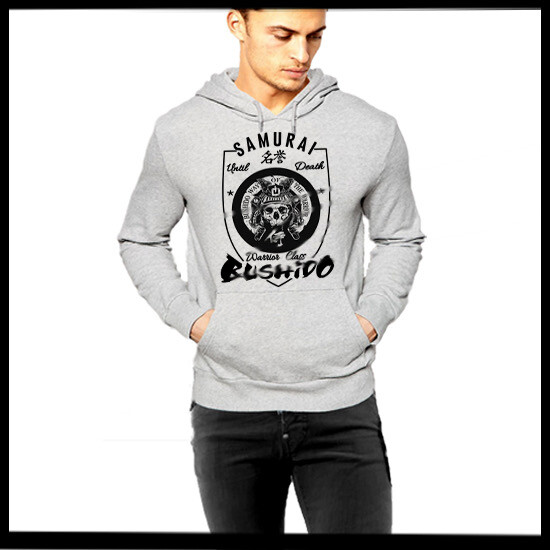 Samurai Bushido Hoodie Japanese Warrior kanji Asian Bushi Art And ...