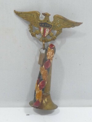 ORIGINAL WW 1 / WWII ERA US MILITARY BUGLE PIN | eBay
