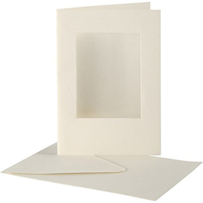 10 Card Making Blank Cards & Envelopes A6 Off White Aperture Passe ...