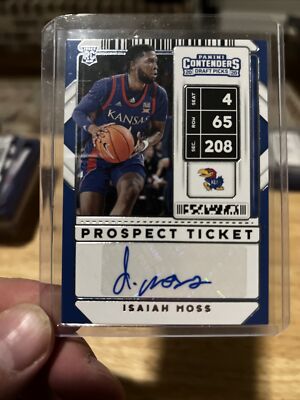 Isaiah Moss Kansas Jayhawks Basketball Panini Rookie Autograph Card ...