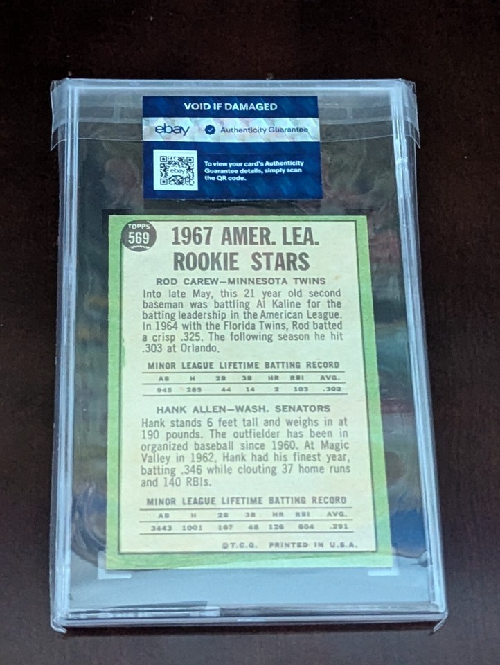 1967 Topps Baseball 569 Hank Allen/Rod Carew Rookies SGC 6.5 EX-NM | eBay