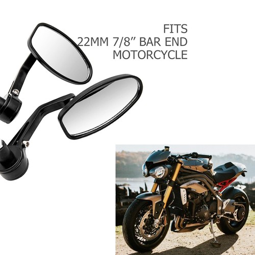 7/8" Handlebar Bar End Mirrors For Honda CB500F CB650F CB300F Kawasaki ...