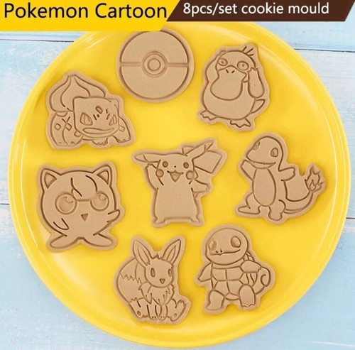 Au Seller 8pcs Pokemon Cookies Cutter animal Pikachu sugar craft Set ...