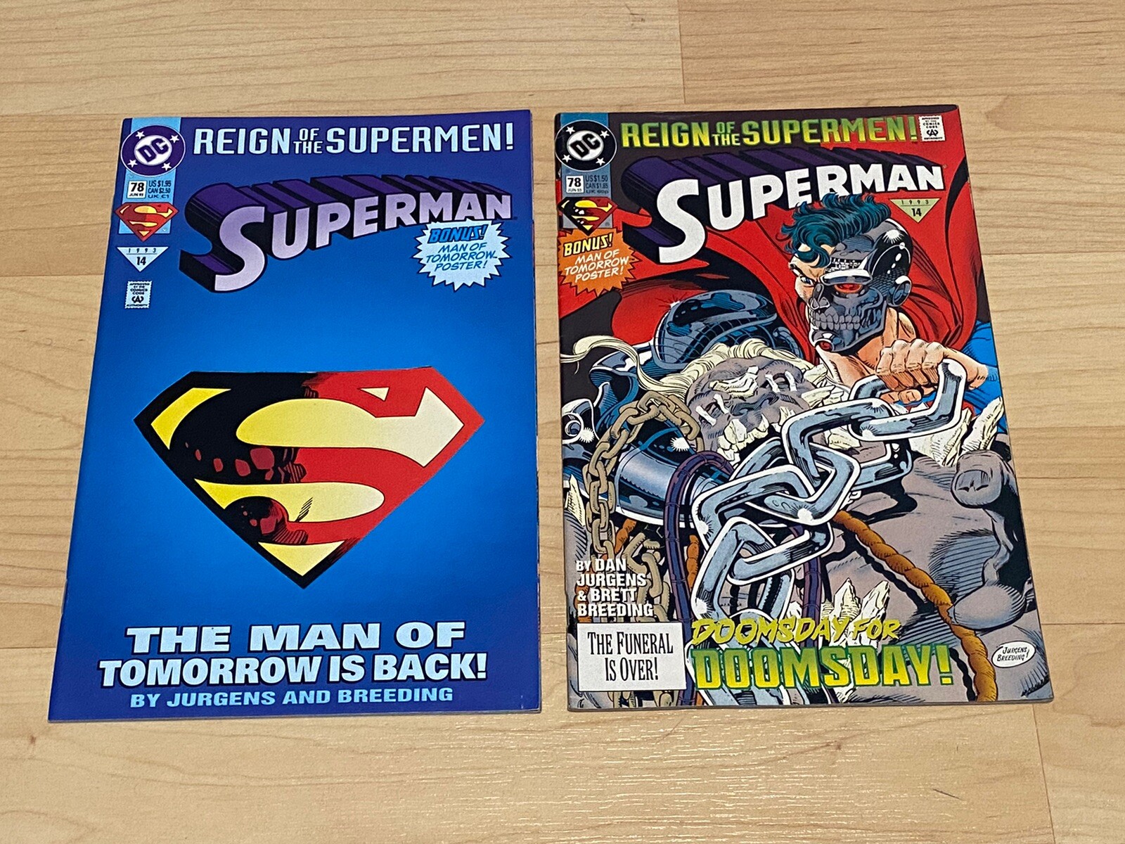 DC Comics - 2 Reign Of The Supermen - Superman #78 w/Man of Tomorrow ...