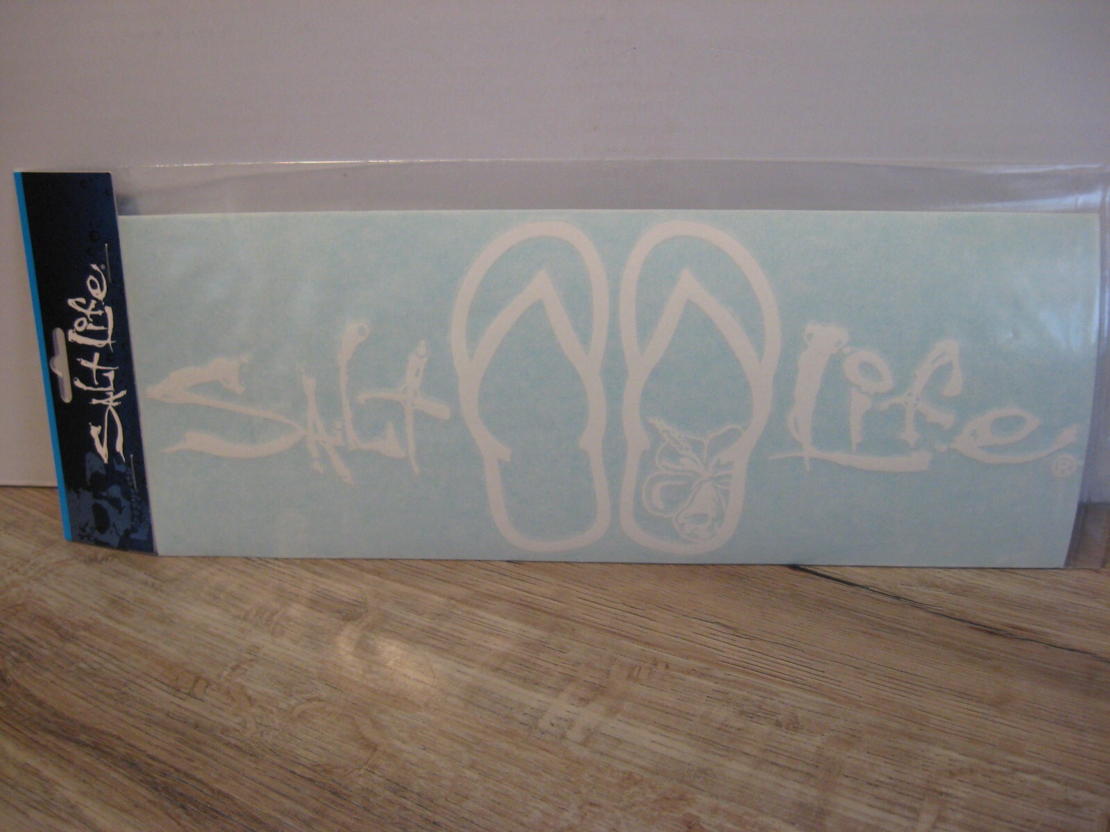 Salt Life Decal - 12" Medium Surface Mount Sticker - Flip Flops - White ...