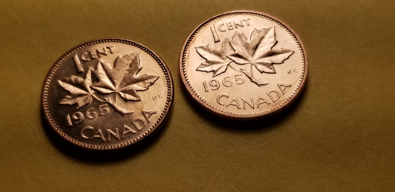 Canada 1965 Two Varieties Small Beads & Large Beads Blunt 5 BU Small ...