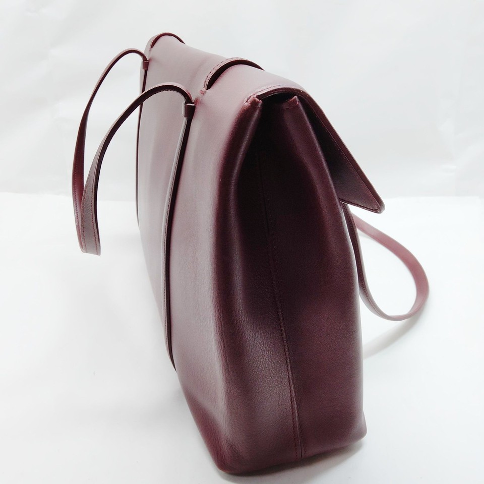 Cartier Hand Bag Bordeaux Leather 3136149 | eBay