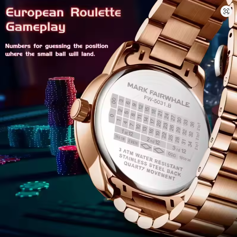 luxury casino roulette wheel watch that spins. | eBay UK