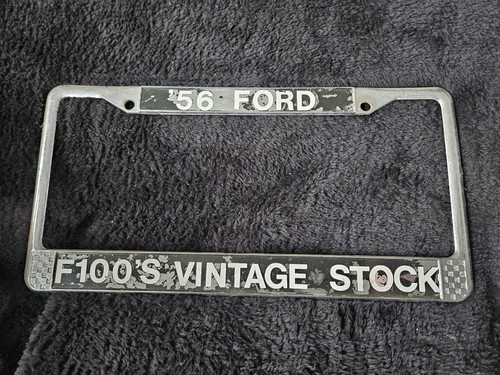 🔥 Vintage ‘56 FORD F100’s VINTAGE STOCK Metal License Plate Frame 🔥 | eBay