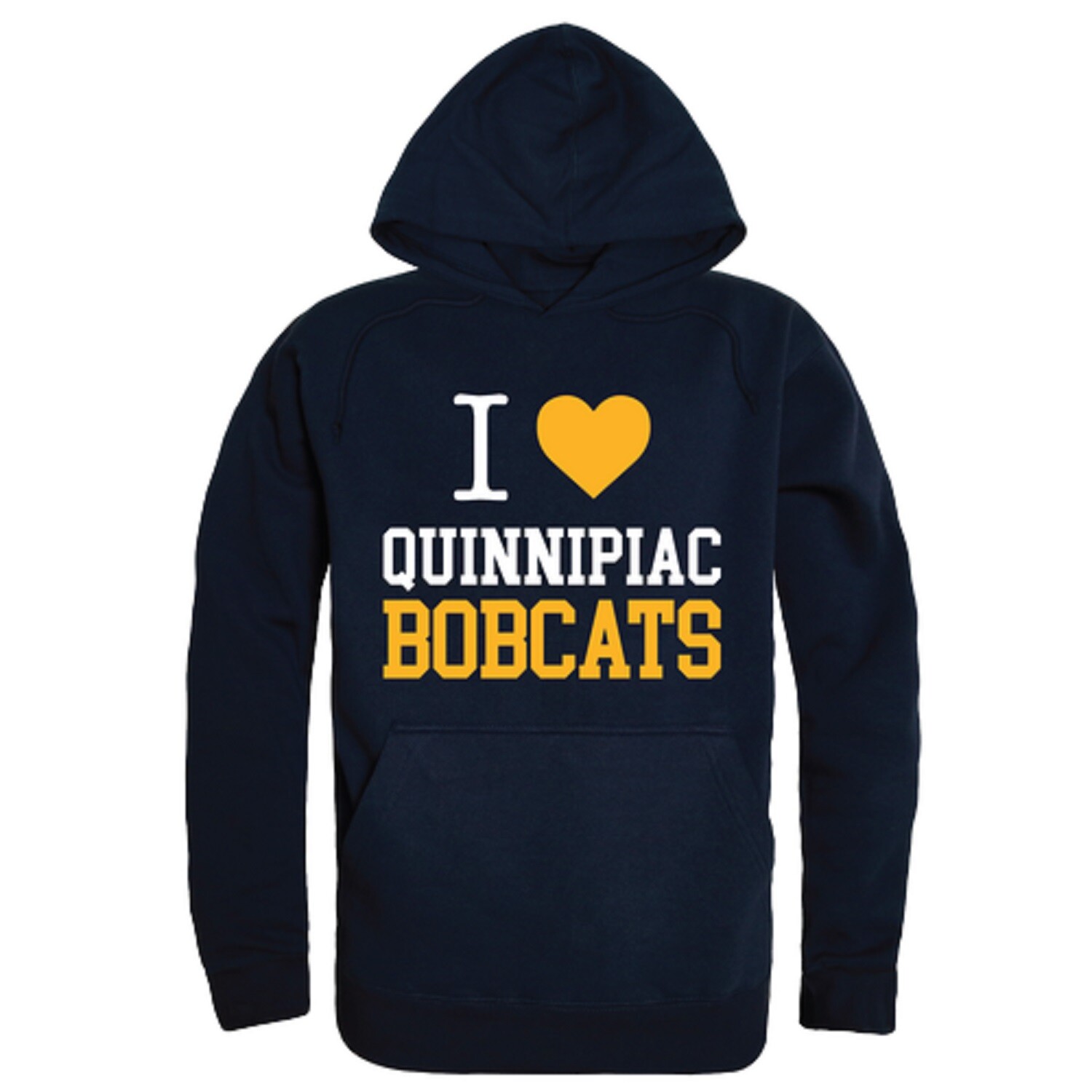 Quinnipiac University Bobcats QU NCAA College I Love Hoodie Sweatshirt ...