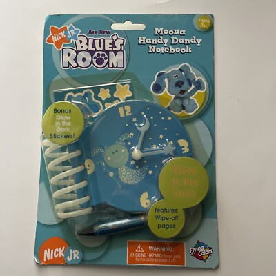 Blues Clues Moona Handy Dandy Notebook Blue’s Room Crayon Stickers ...