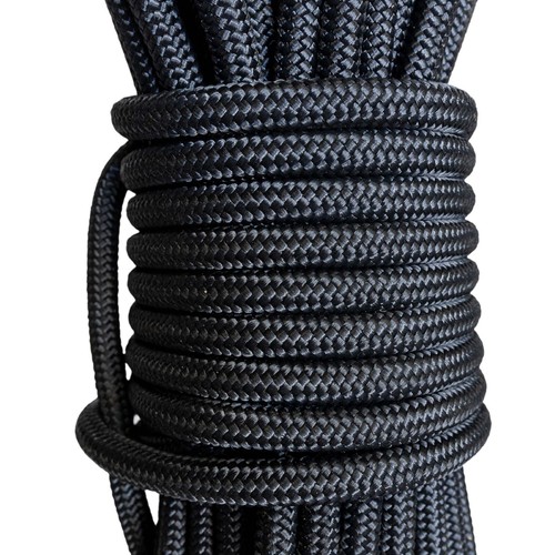 NEW 7/16" (11mm) x 100' Double Braid Static Line, Safety Rope, Black | eBay