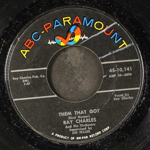 RAY CHARLES: i wonder ABC 7" Single 45 RPM | eBay