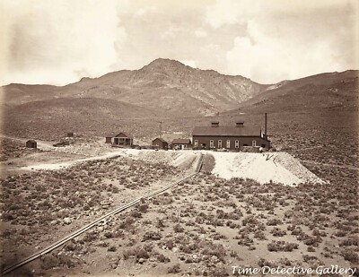 Buildings at the Sutro Tunnel, Nevada - 1870s - Historic Photo Print | eBay