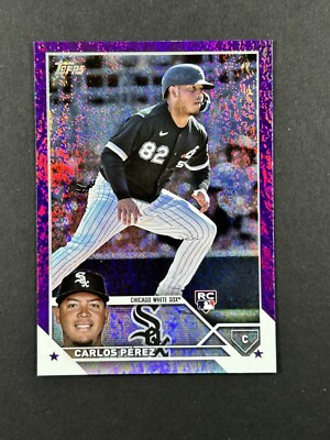 Carlos Perez Rookie Card 2023 Topps #452, Purple Foil SN 088/799 | eBay