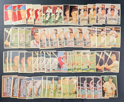 1957 Topps Baseball Nice LOT VG VG/EX (200) Cards w/ (64) Mid Series | eBay