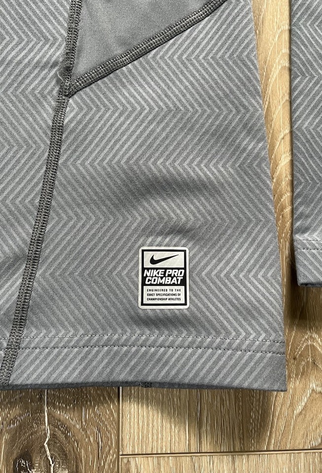 Nike Pro Combat Dri-Fit Men's Fitted Hyperwarm Lite Polyester Blend ...