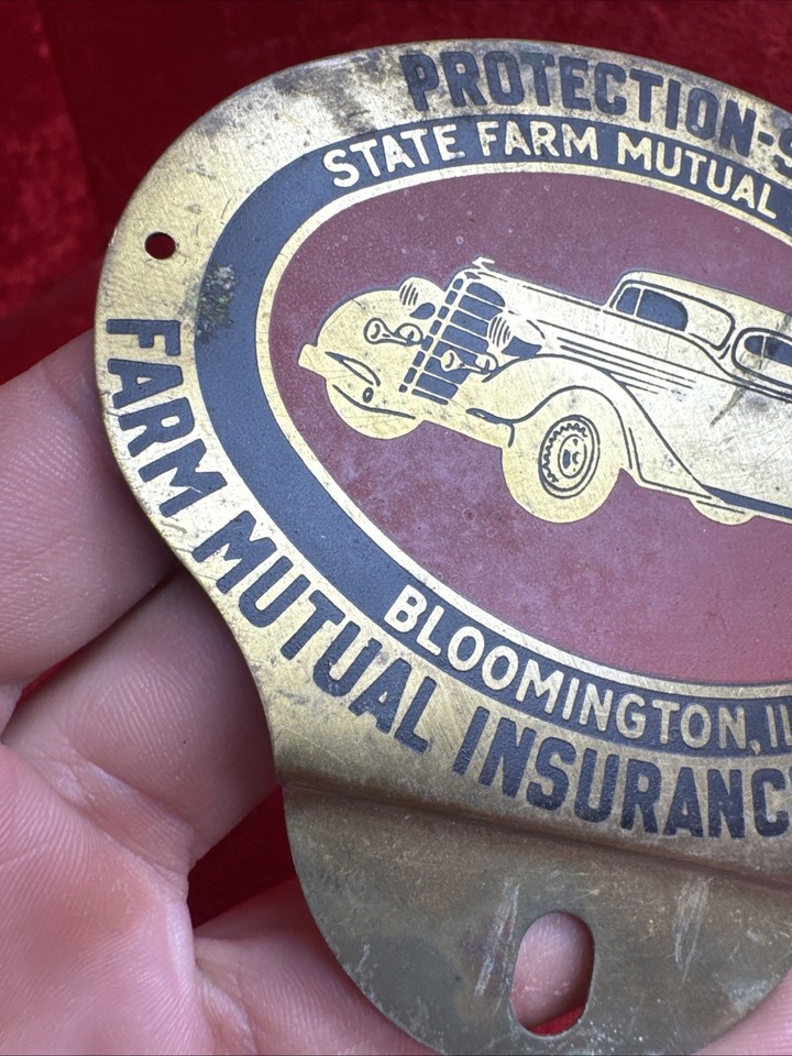 Barn Find VTG State Farm Auto Insurance License Plate Topper ...