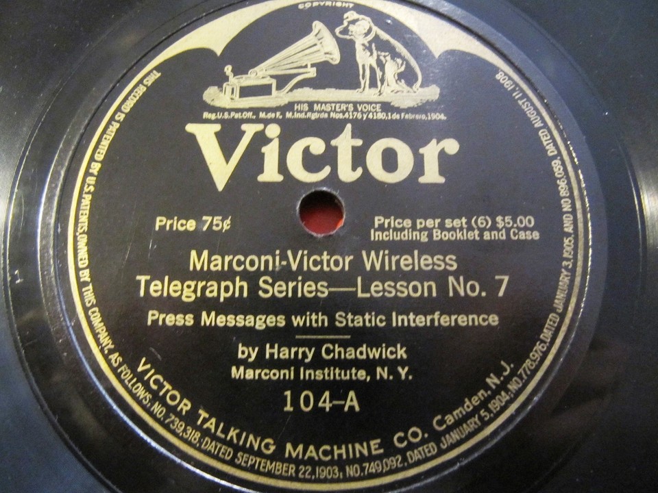 1918 Radio Telegraphy MARCONI VICTOR COURSE Lesson 7 Wireless Morse Code Record | eBay