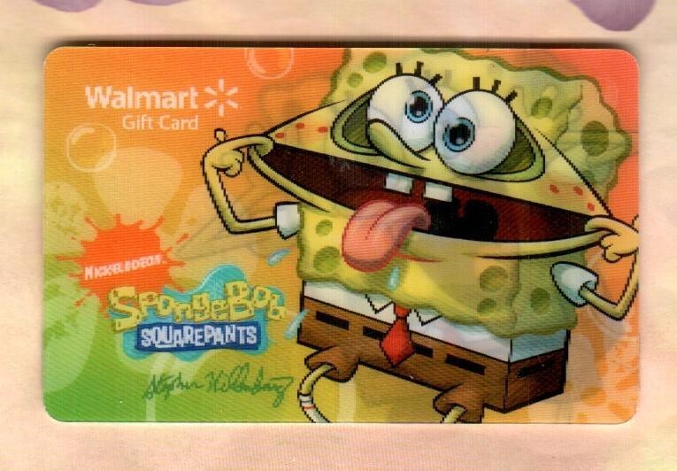 WALMART SpongeBob SquarePants ( 2009 ) Lenticular Gift Card ( $0 ) | eBay