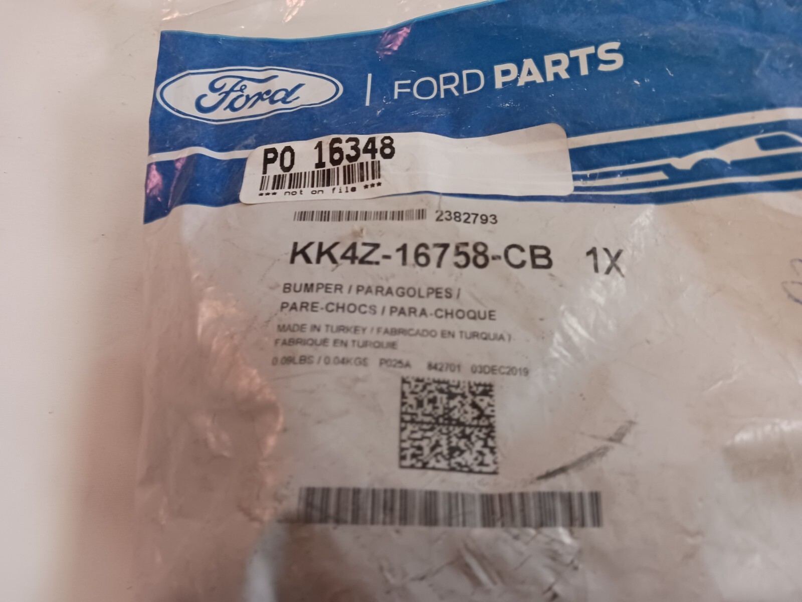 NEW OEM Ford 2020-2022 Transit E-Transit Left Rear Door Bumper KK4Z ...