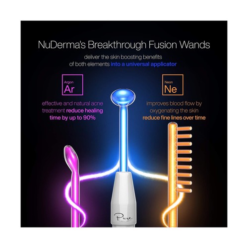 NuDerma Clinical Skin Therapy Wand - Portable High Frequency Skin ...
