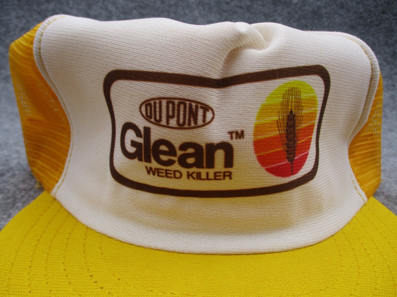 Vintage Du Pont Glean Weed Killer Trucker Hat Cap Yel… - Gem