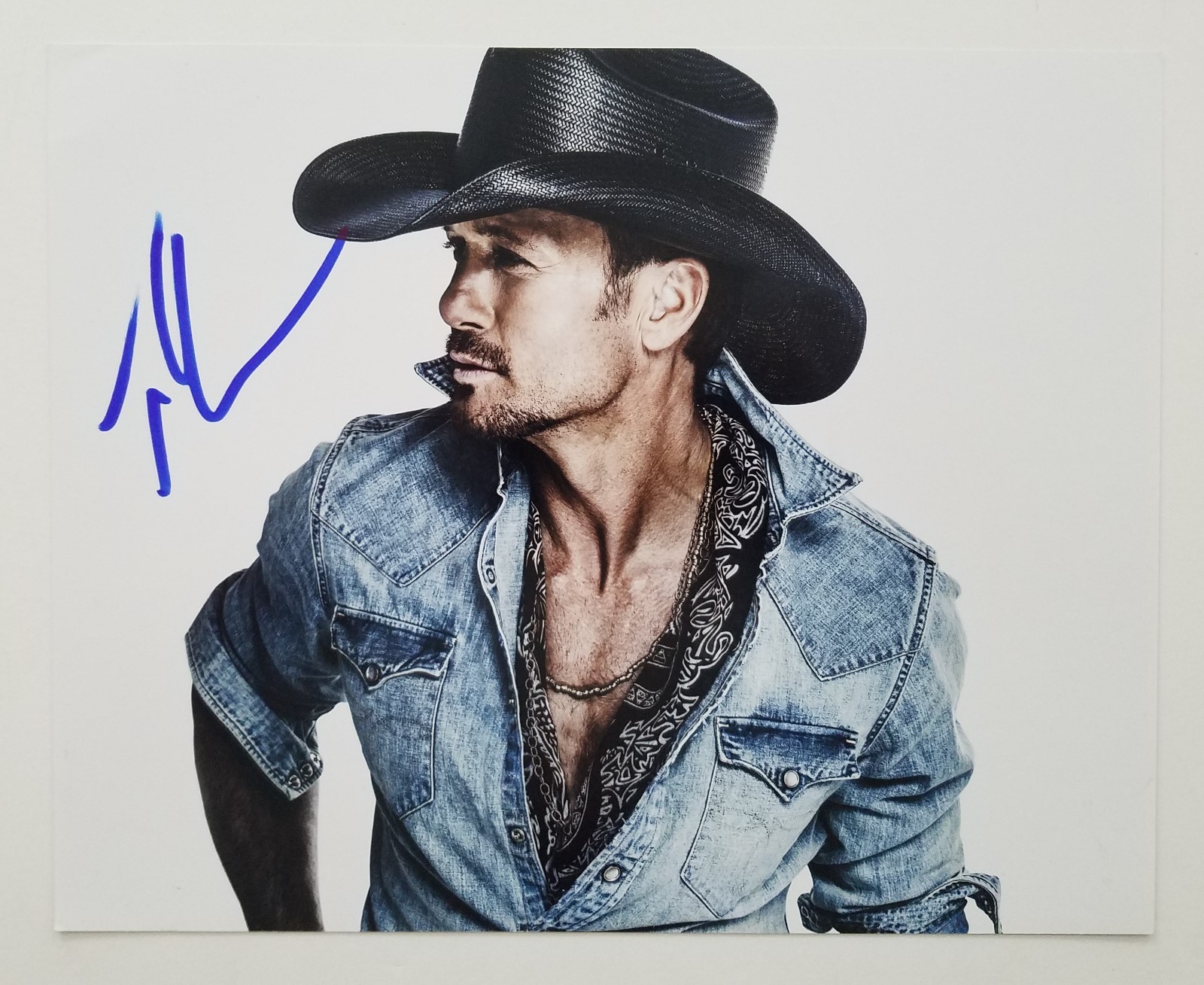Tim McGraw Signed 8x10 Photo Actor Singer Country Musician HOF LEGEND ...