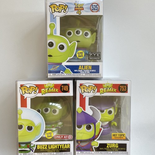 Alien Remix Buzz Glow Zurg Metallic Funko Pop GITD Target FYE Exclusive ...