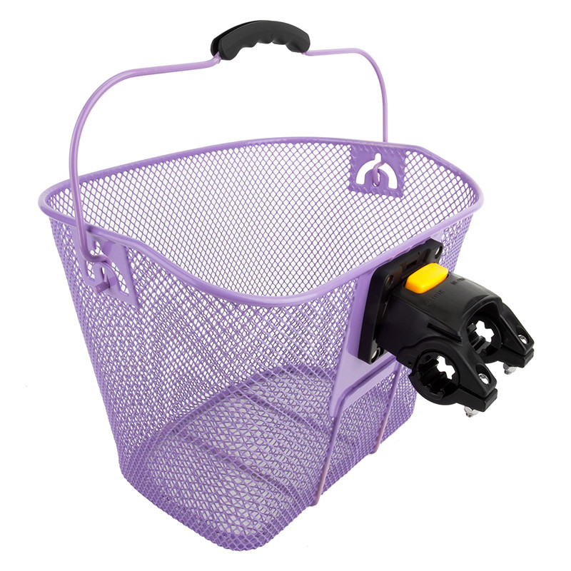 Sunlite Bicycle Basket Front Mesh With Quick Release Bracket - Purple ...