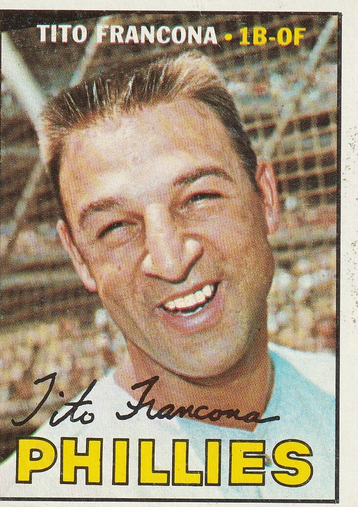 1967 TOPPS BASEBALL - #443 TITO FRANCONA - PHILADELPHIA PHILLIES | eBay