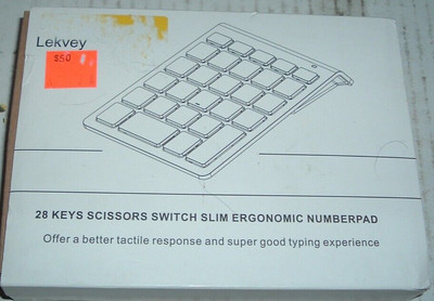 nos lekvey 28 keys numberpad silver xoo1rlbb87 | eBay