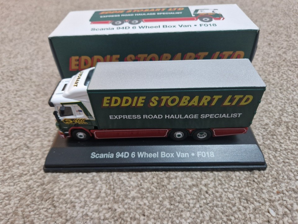 ATLAS EDITIONS 1/76 EDDIE STOBART SCANIA 94D 6 WHEEL BOX VAN F018 | eBay